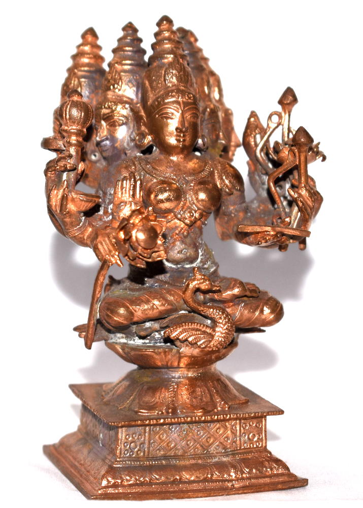 Gayatri Devi Idol In Pure Solid Copper – Rudraksh Guru